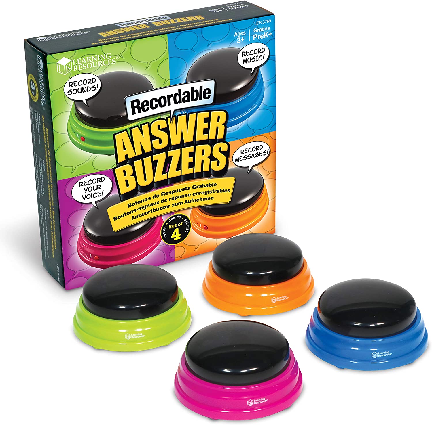 Learning Resources Recordable Answer Buzzers - Custom Market